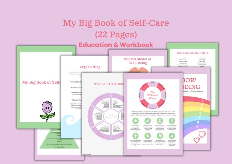 My Big Book of Self-care. Mental Health Printable, Therapy Tools ...
