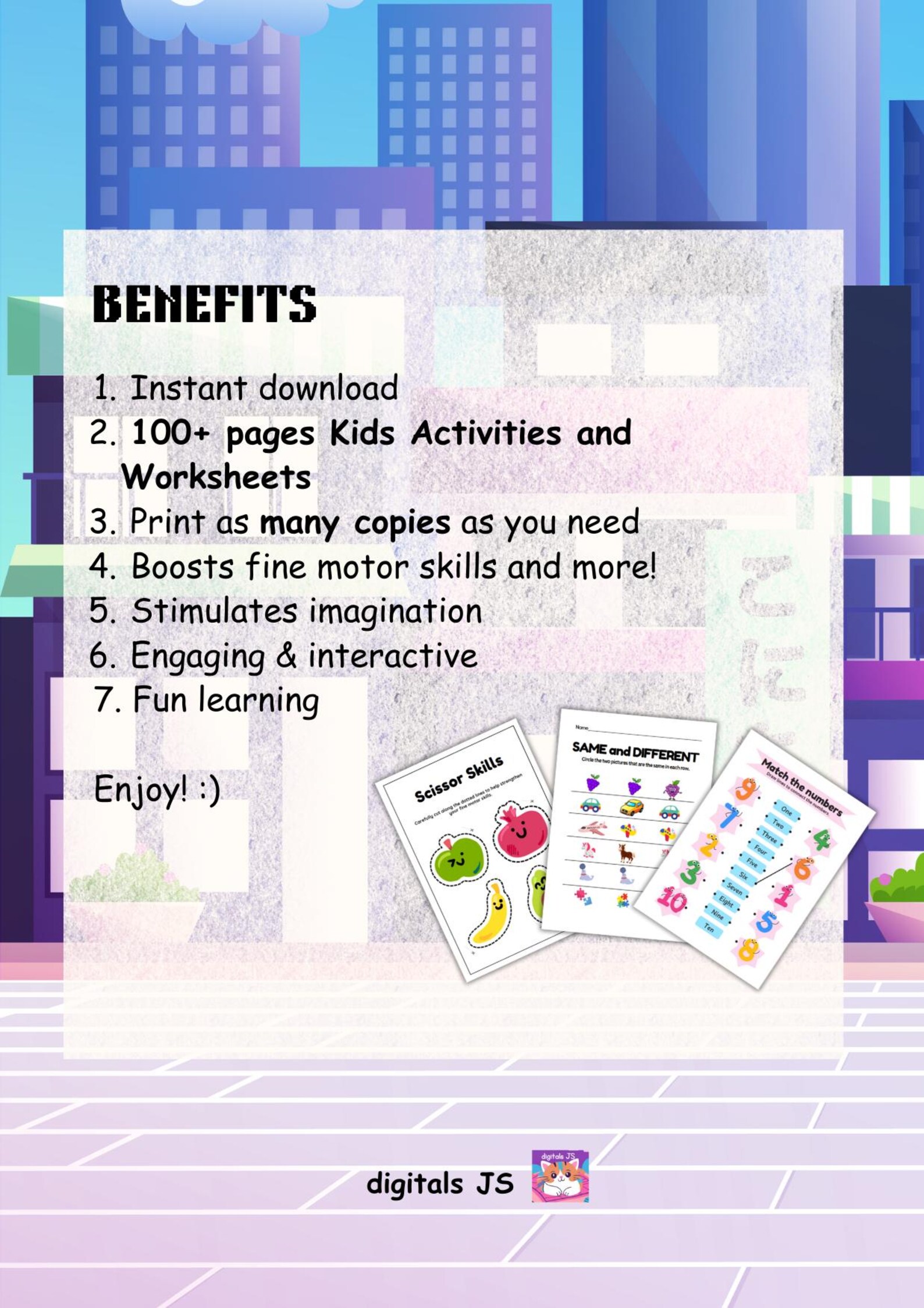 Preschool Learning Worksheets Bundle Printable Alphabet, Numbers, Math ...