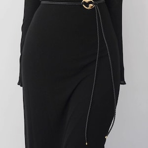 Extra Long Microfiber Rope Knotted Belt and Matching Necklace - Etsy