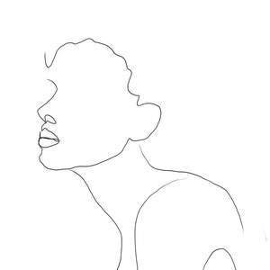 Women Portrait Line Drawing, Digital Painting - Etsy