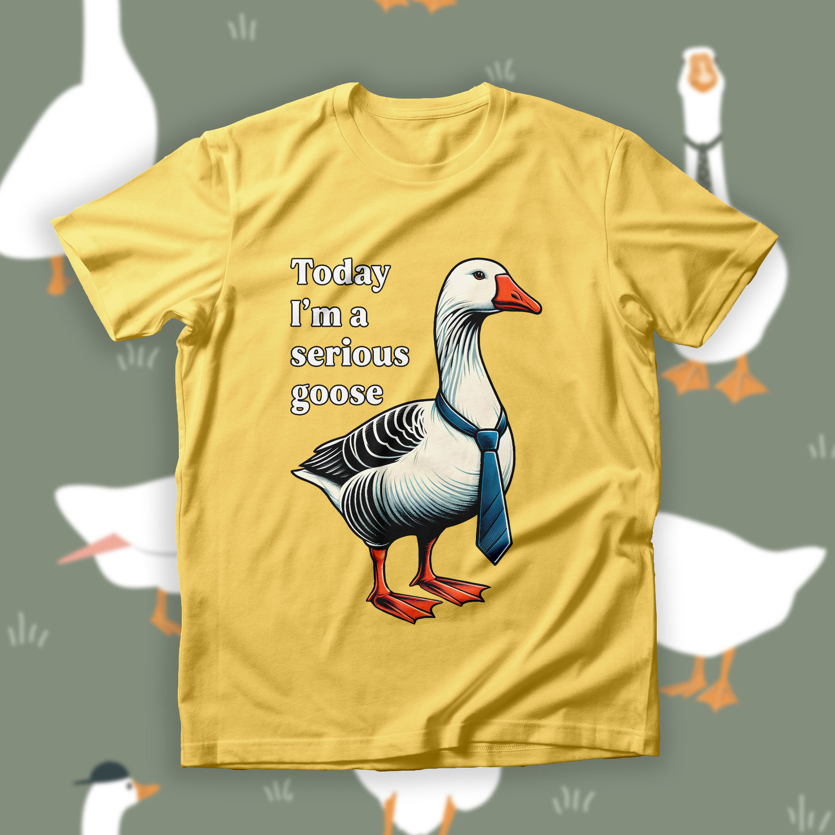 Today I'm A Serious Goose Shirt, Funny Goose Lover Tee, Honking Bird ...