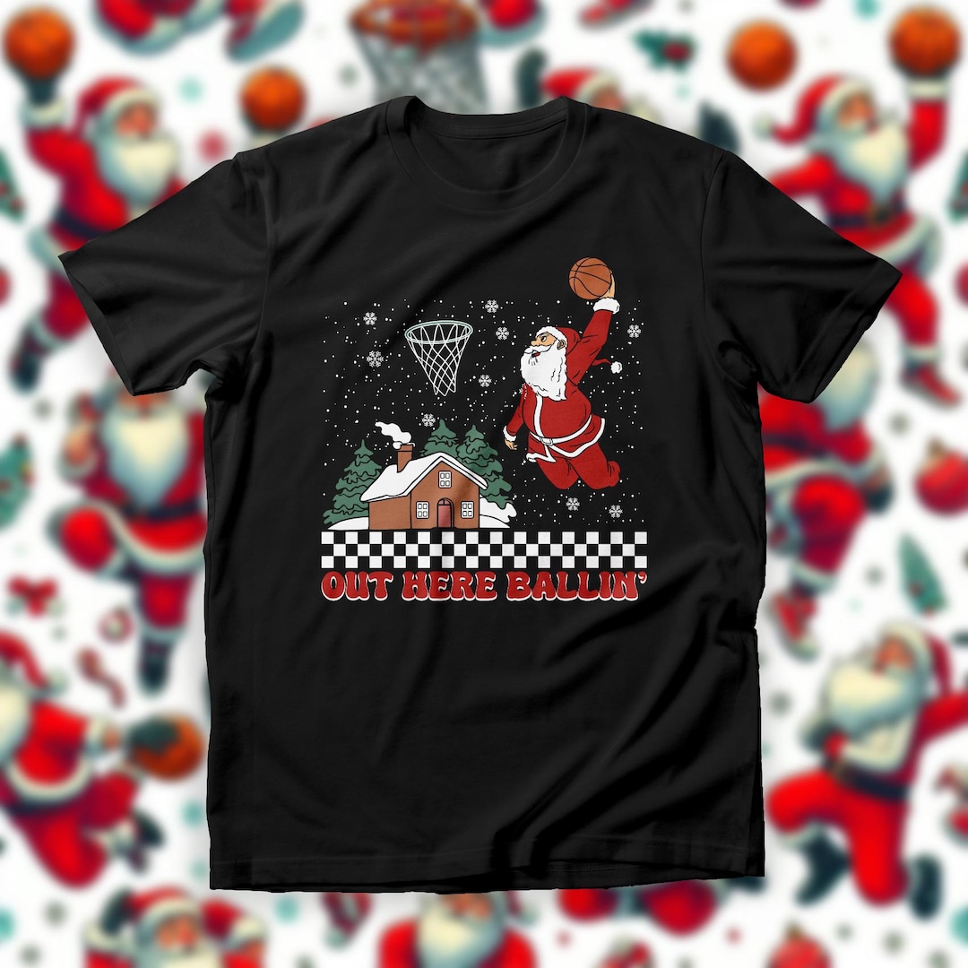 Slam Dunking Santa Claus Sweatshirt, Basketball Santa Hoodie, Xmas ...