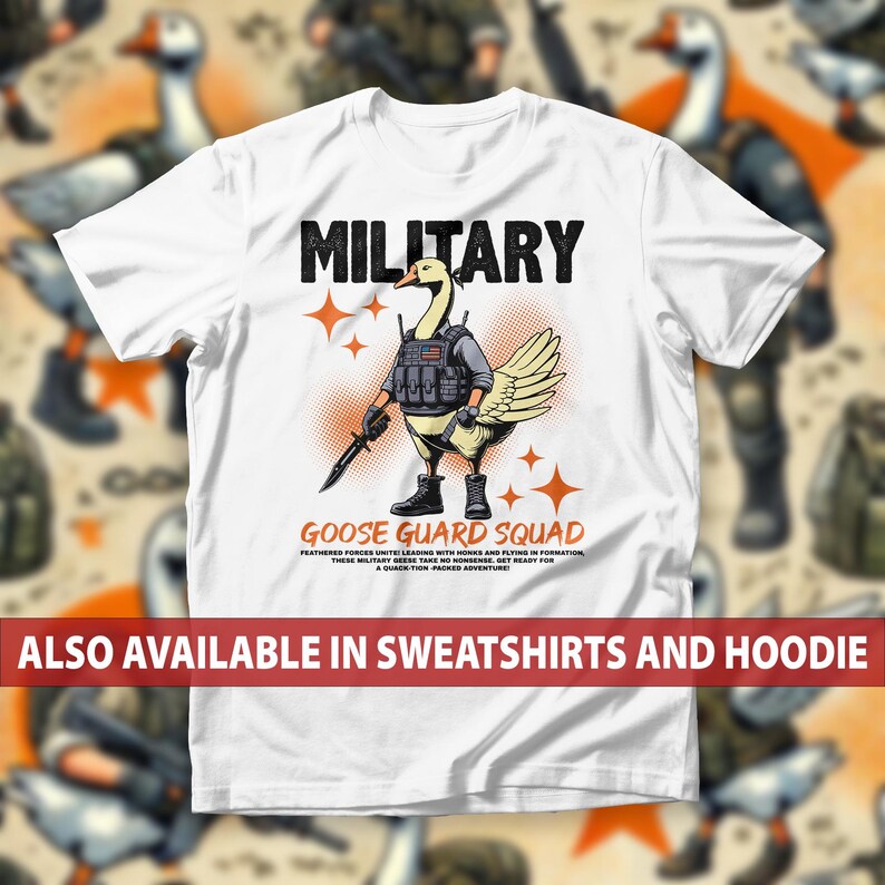 Military Goose Guard Squad T-shirt, Funny Tactical Goose Sweatshirt ...