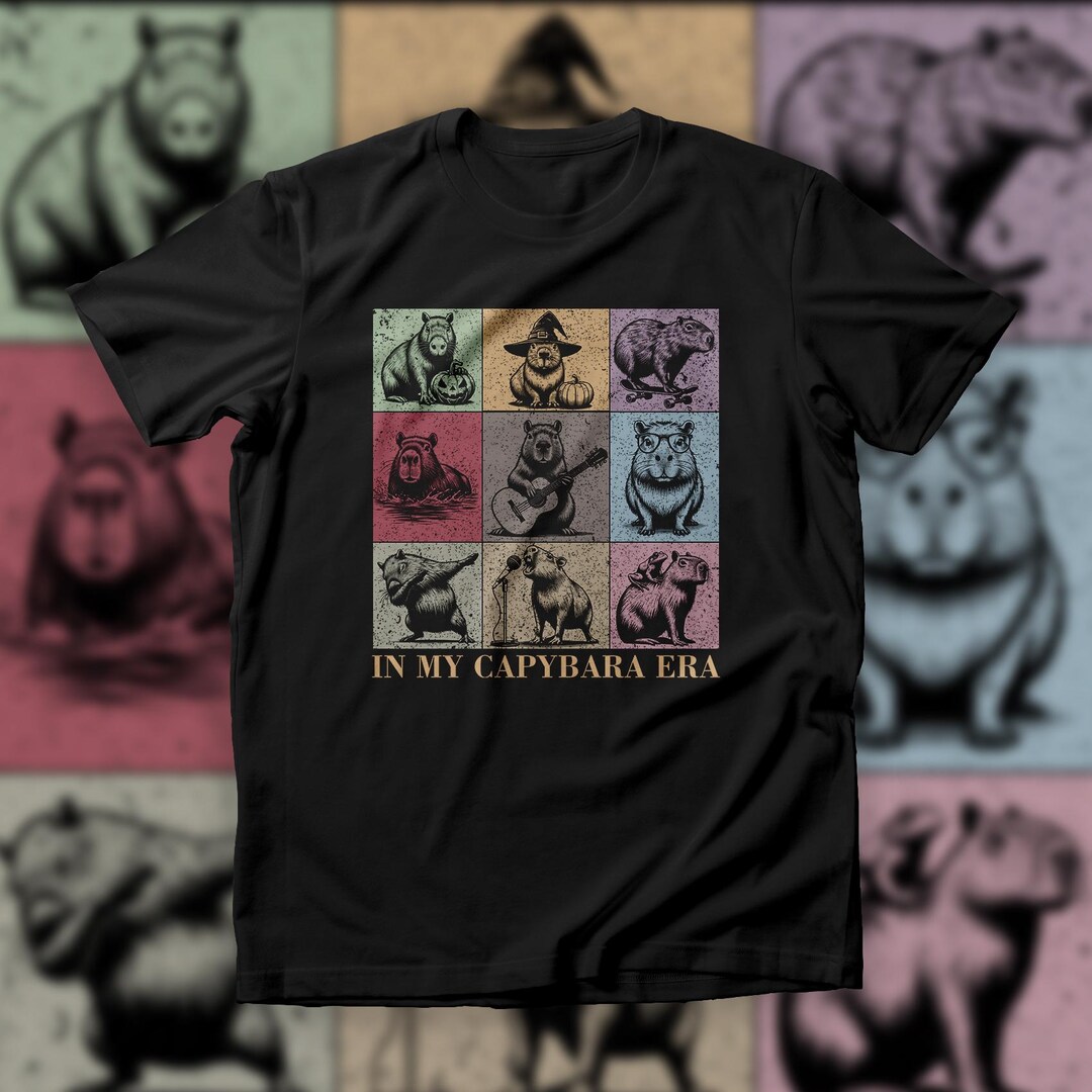In My Capybara Era Shirt, Capybara Lover Tee, the Rodent Tour ...