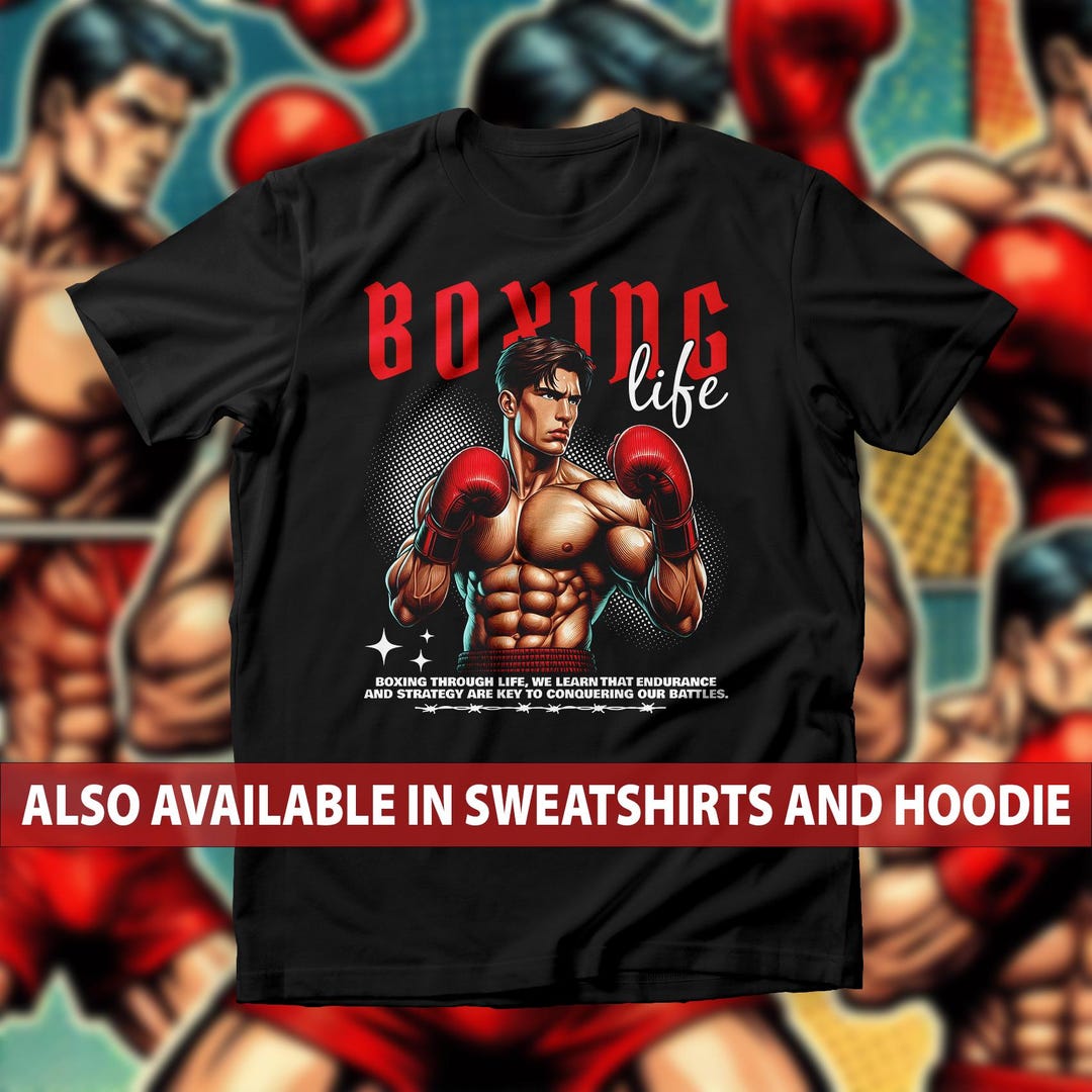 Boxing Life Inspirational T-shirt, Vintage Boxing Champion Sweatshirt ...