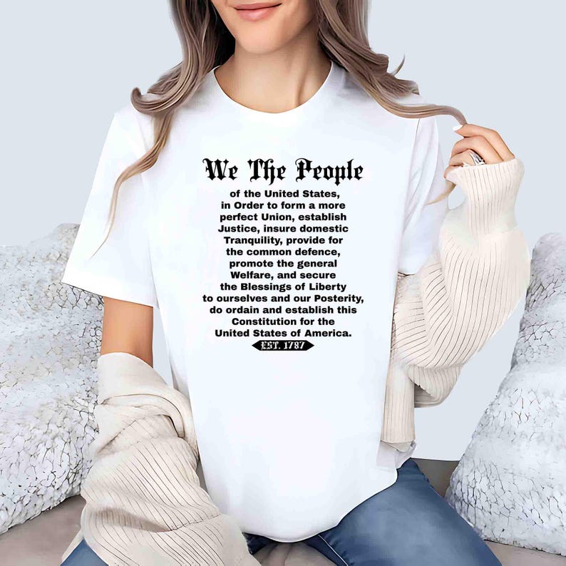 We the People Constitution Preamble Shirt, EST 1787 Patriotic USA Tee ...