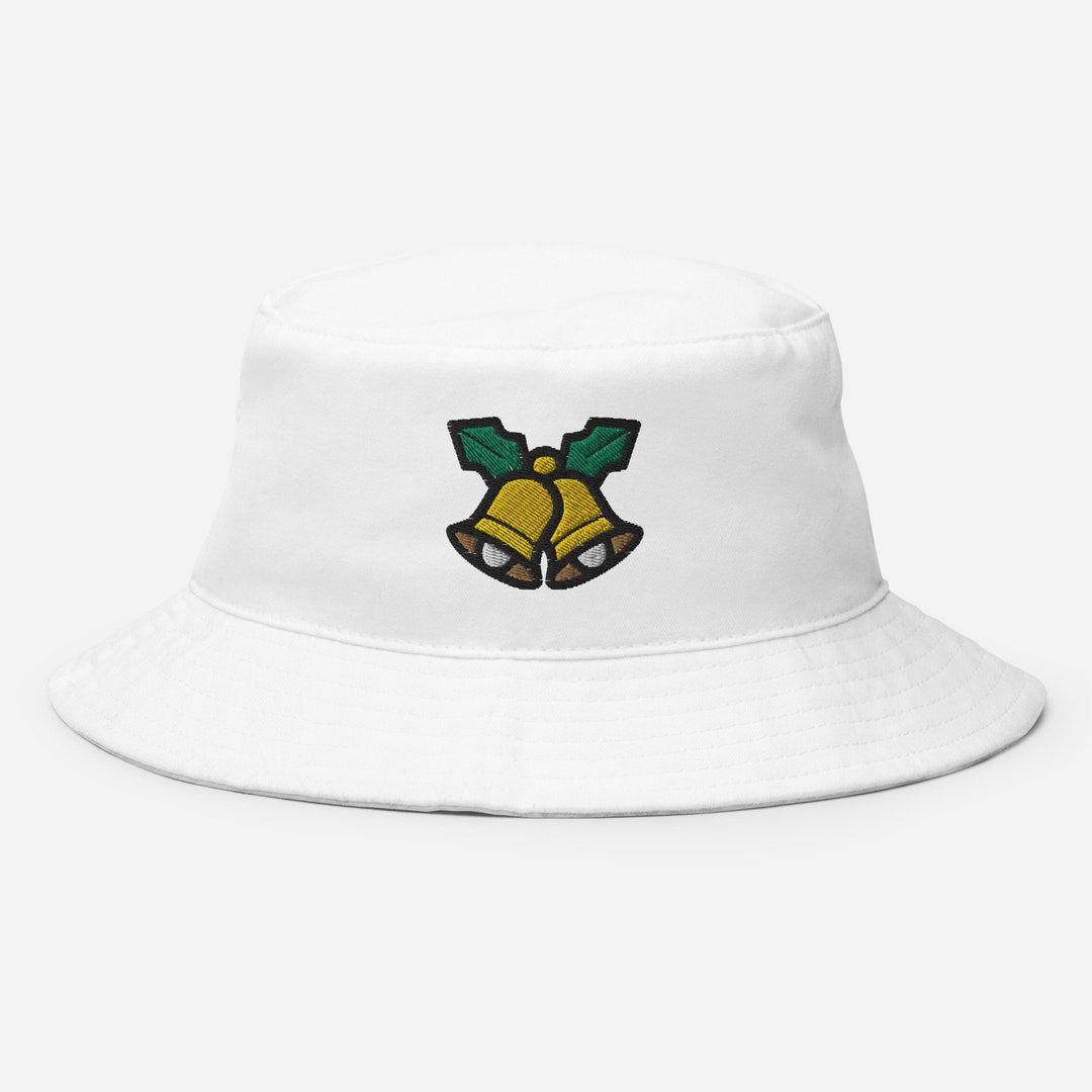 Christmas Bells Bucket Hat Embroidered Christmas Celebration Etsy