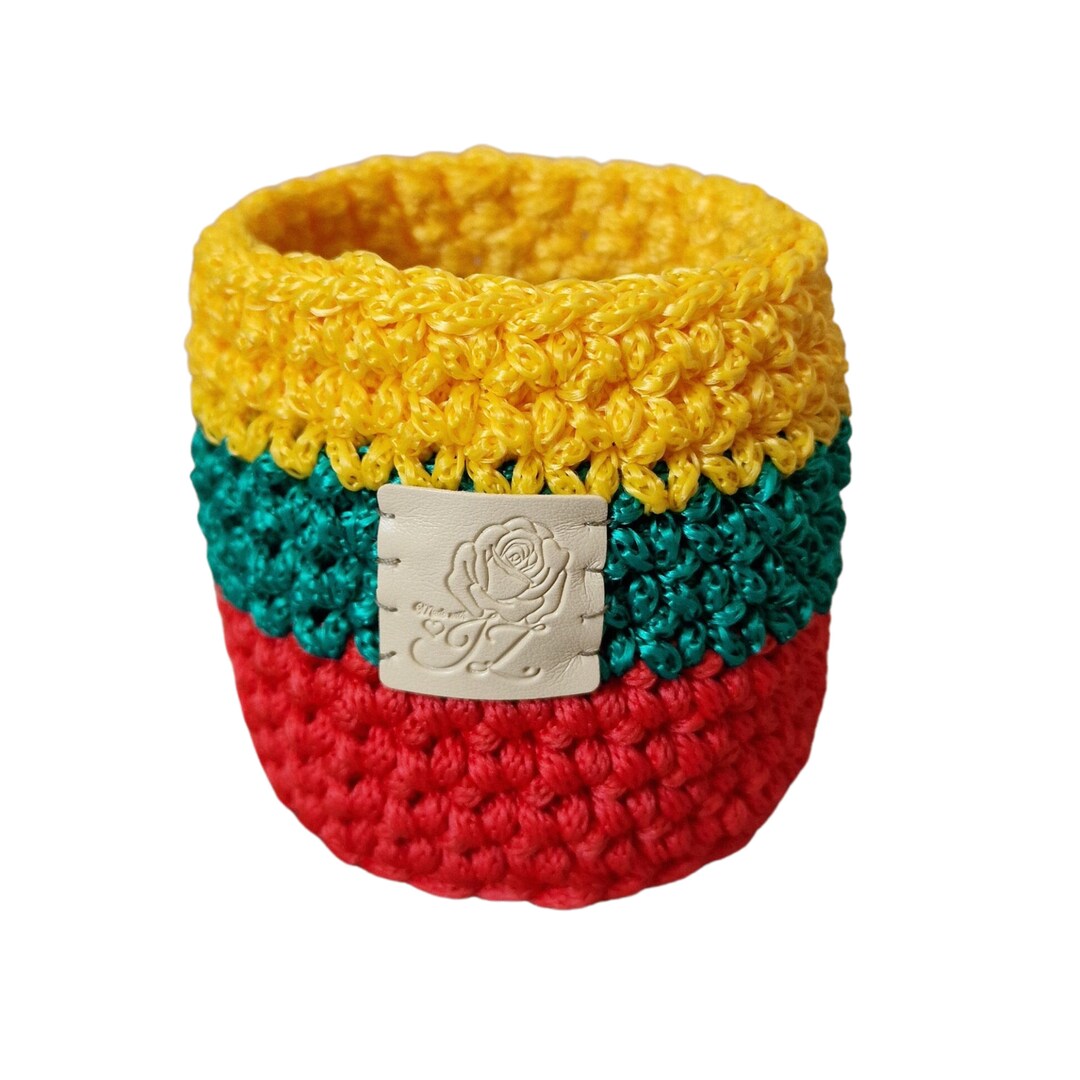 Charming Crochet Desk Tidy: Pencil Basket Delight Handcrafted - Etsy