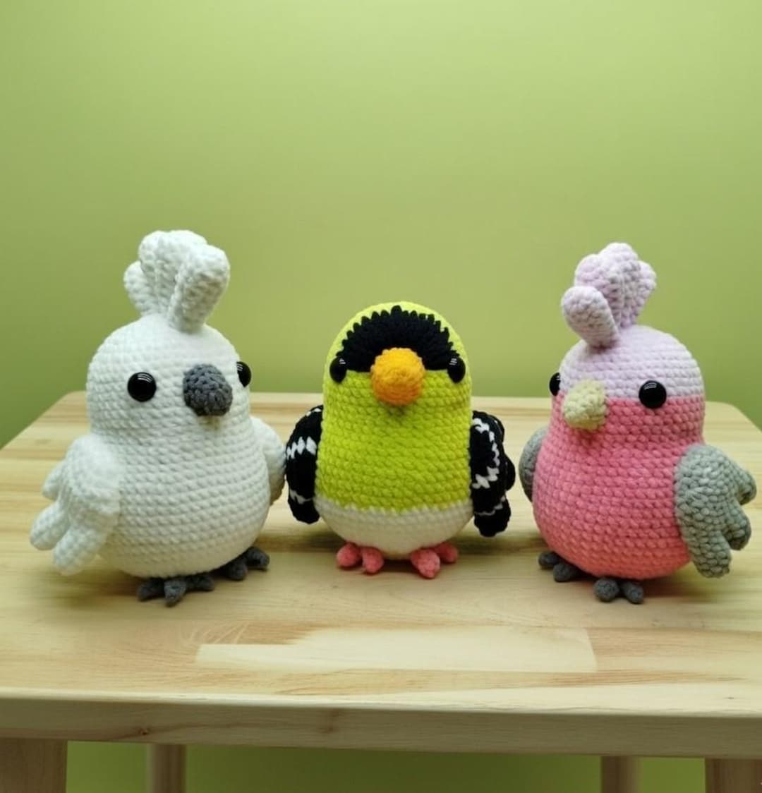 Crochet Bird Pattern PDF, Amigurumi Bird Plush Set, Cute Spring Birds ...