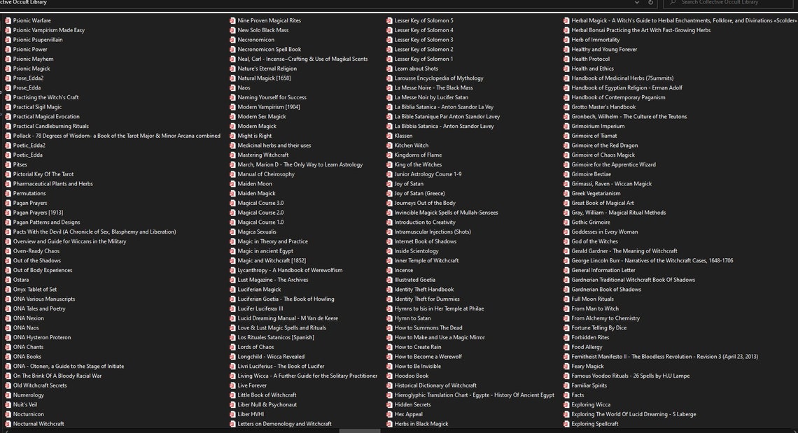 Huge Witchcraft Occult Collection 750+ Books! Spells/wicca/rituals ...