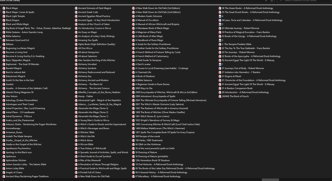 Huge Witchcraft Occult Collection 750+ Books! Spells/wicca/rituals ...