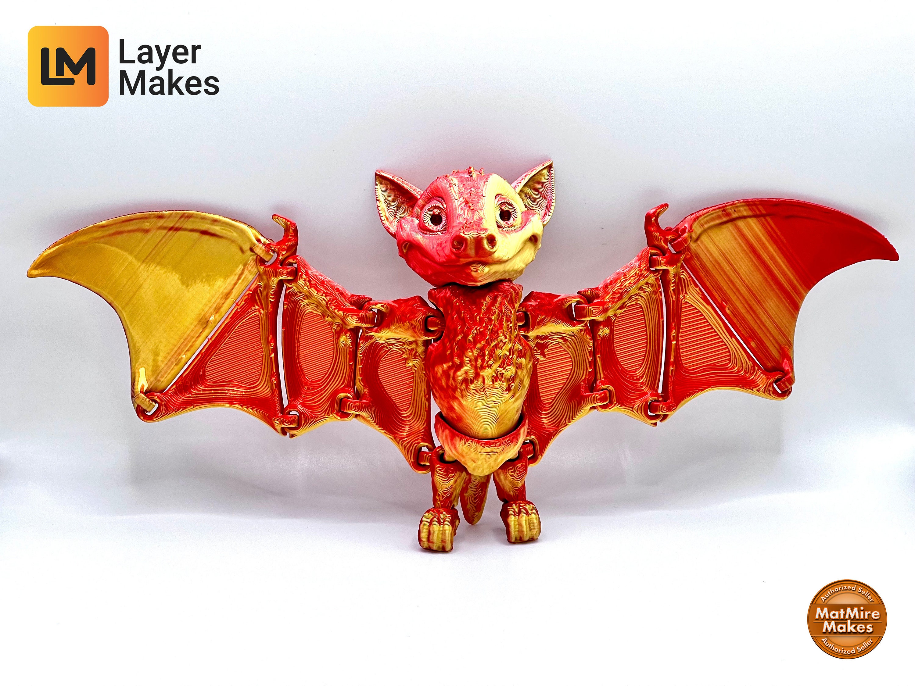 3D Printed Articulated Bat - Etsy