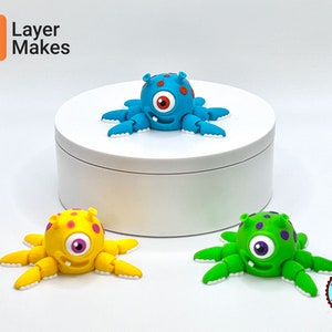 3D Printed Articulated Alien Pencil Topper Spinner - Etsy