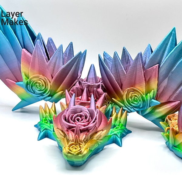3d Printer Rose Dragon - Etsy