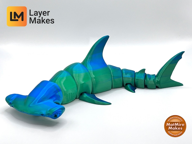 3D Printed Articulated Hammerhead Shark - Etsy Canada