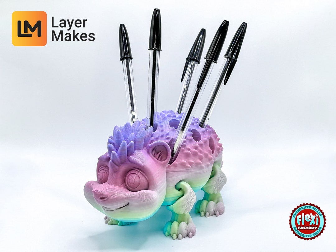 3D Printed Articulated Porcupine Pen/pencil Holder - Etsy