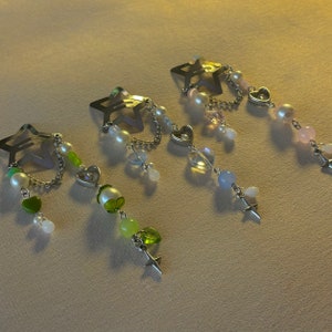 Stargirl Hair Clips, Handmade Beaded Hair Accessories, Y2k, Pins ...