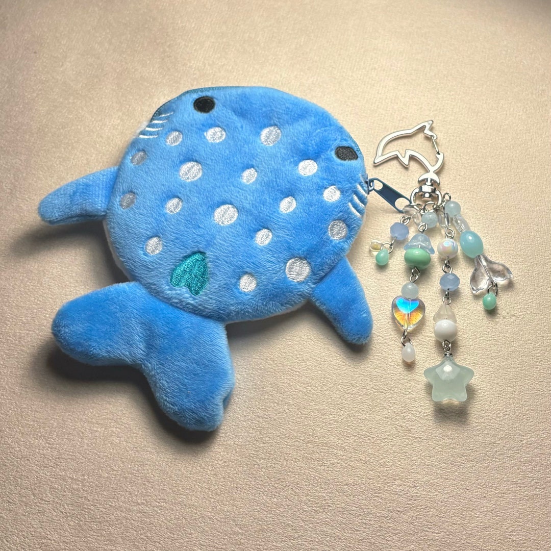 Blue Whale Shark Keychain/pouch, Handmade Beaded Keychain, Jewelry, Bag ...