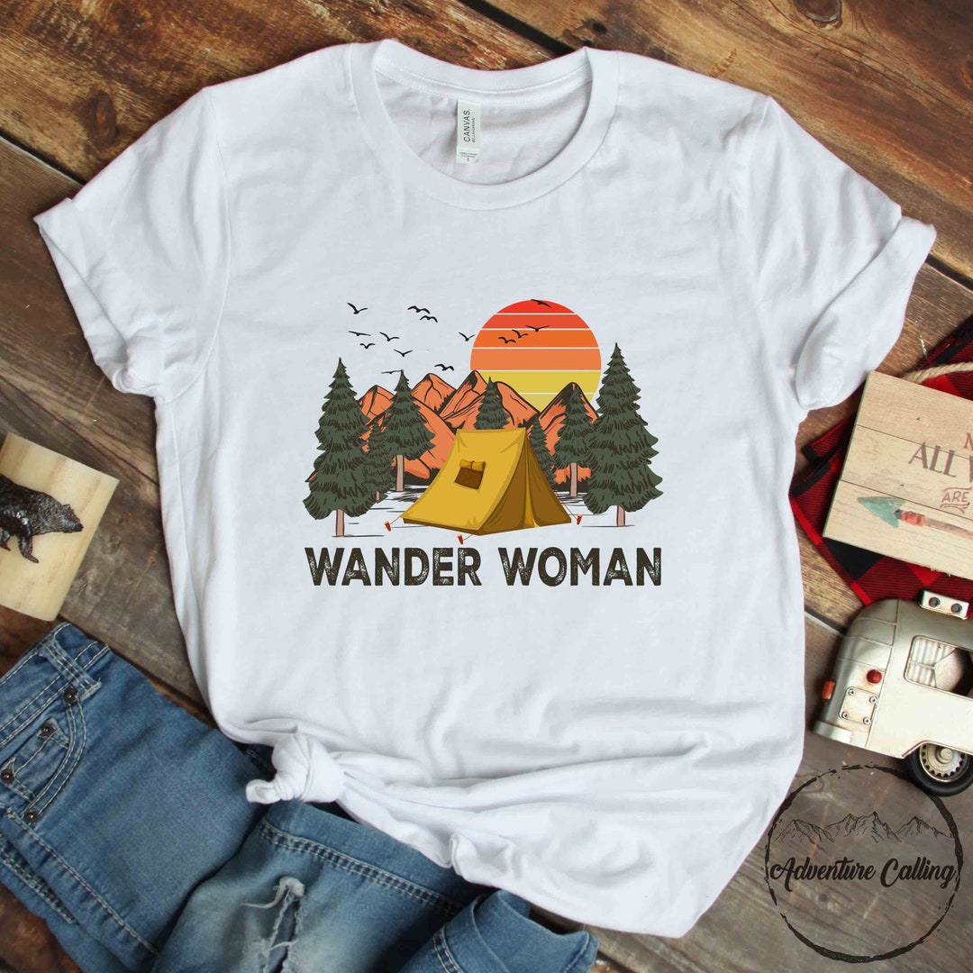 Camping Shirt, Wander Woman, Camping Lover Gift, Happy Camper, Camper ...