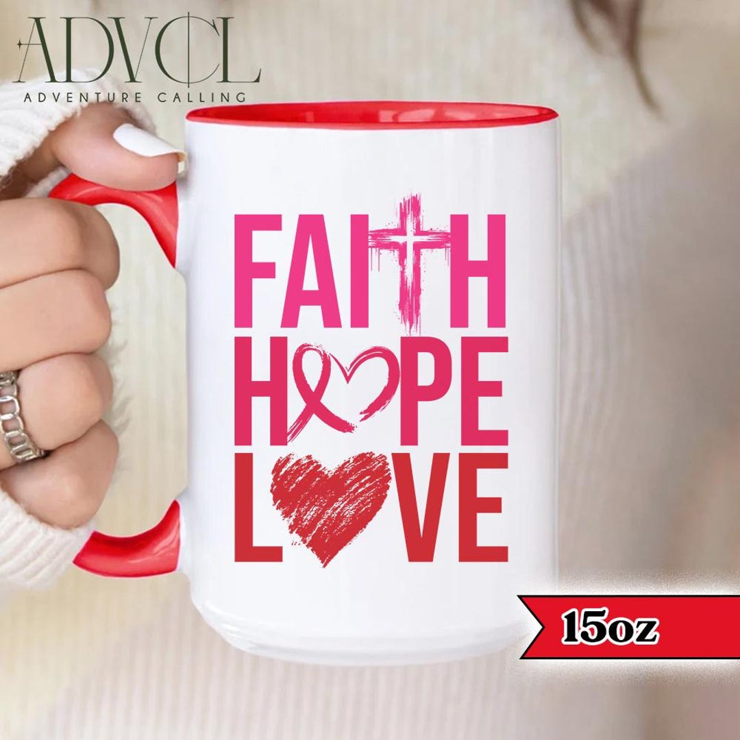 Faith Hope Love Mug, Christian Coffee Cup, Religious Gift for Women Men ...