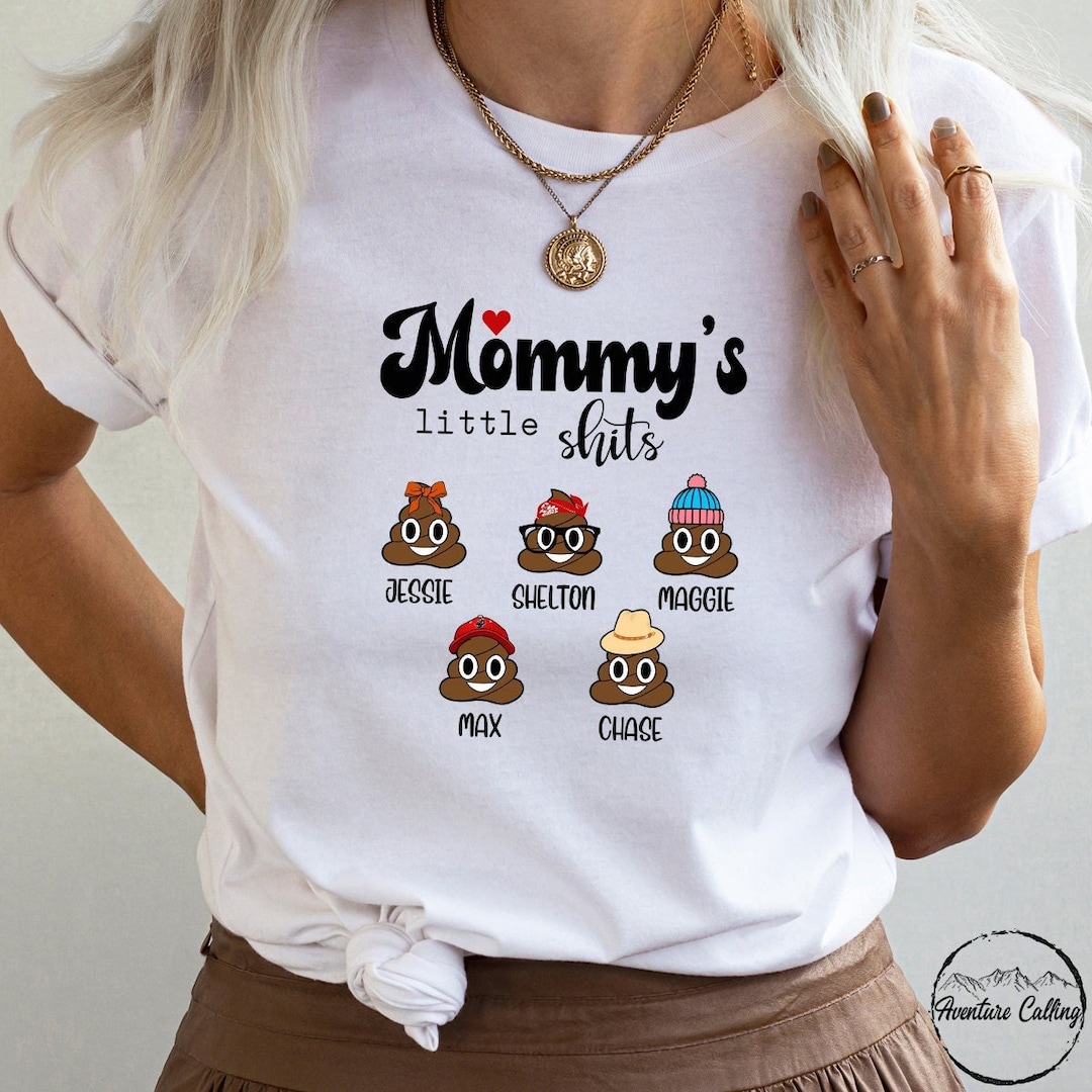 Custom Cute Family Shirt, Mommy Little Personalized Funny Gift for Mom ...