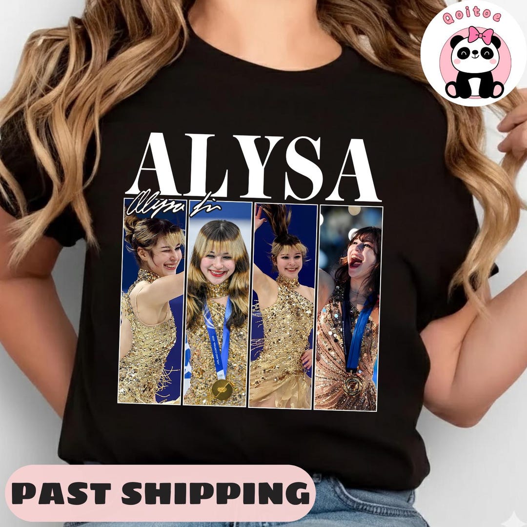 Comfort Color Patriotic Alysa Liu USA Figure Skating Tee, Fgold Medal ...