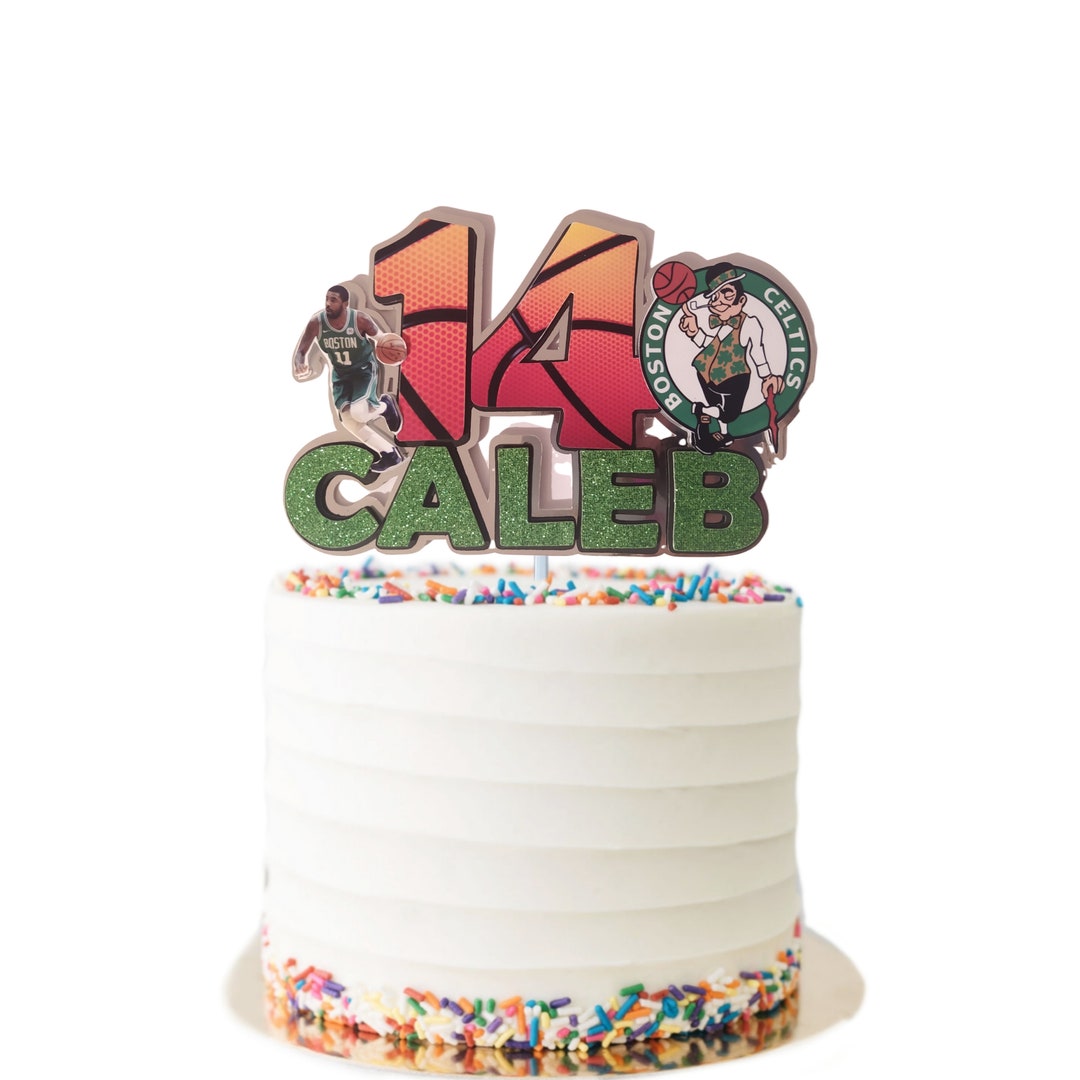 Personalised Boston Celtics Cake Topper Basketball Cake - Etsy