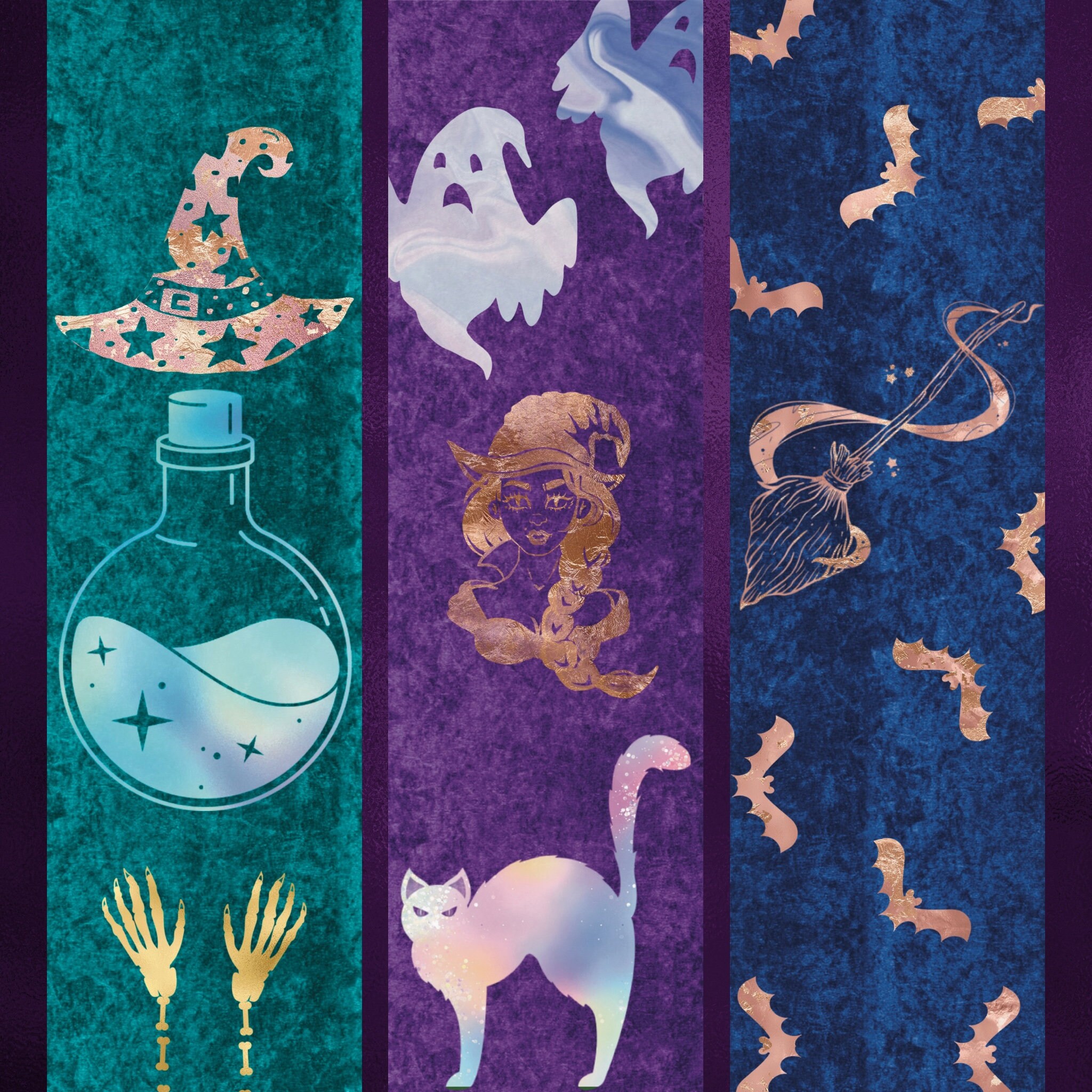 8 Printable Halloween Bookmarks - Etsy