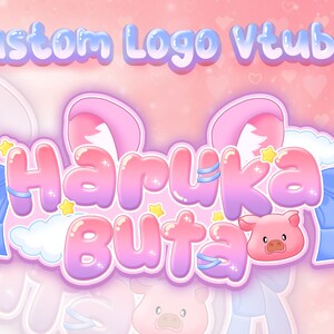 Custom Cute Vtuber Logo Vtuber Logo Text Cute Logo Chibi Logo Kawaii ...