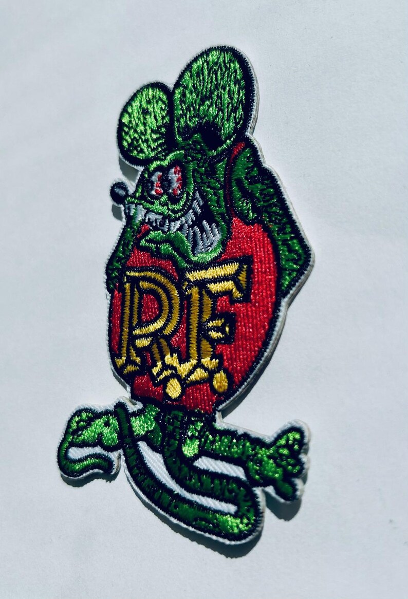 Rat Fink Small Embroidered Crest RATFINK Iron on Embroidered Patch Rat ...