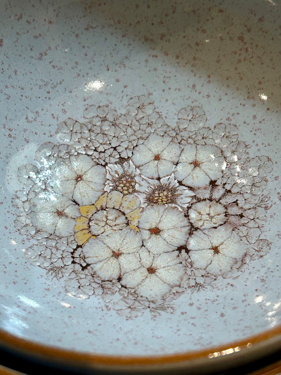Vintage Denby Reflections Small Bowls, Pale Blue With Flowers. Denby ...
