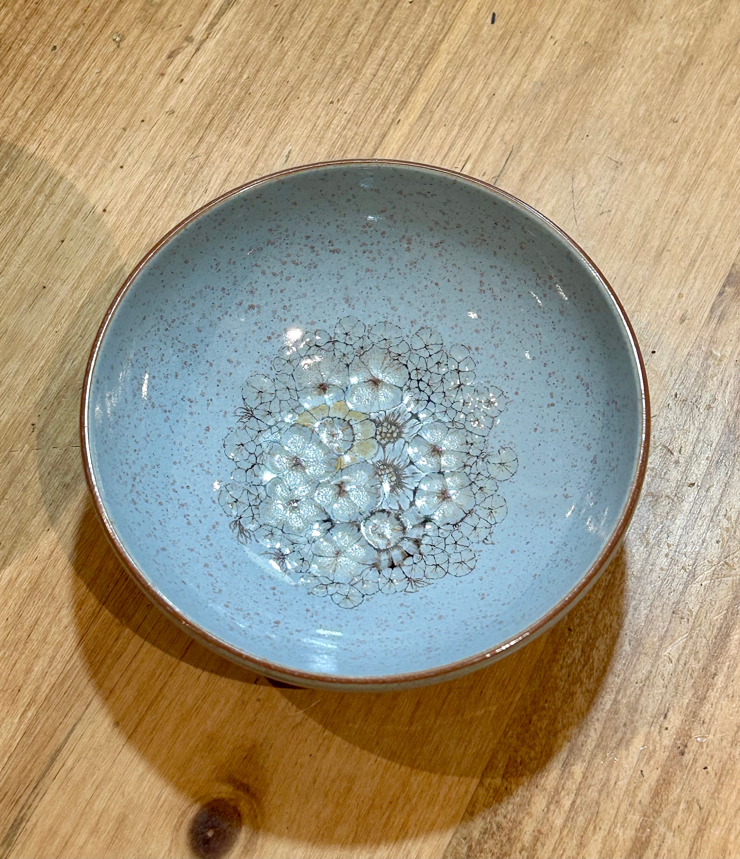 Vintage Denby Reflections Small Bowls, Pale Blue With Flowers. Denby ...