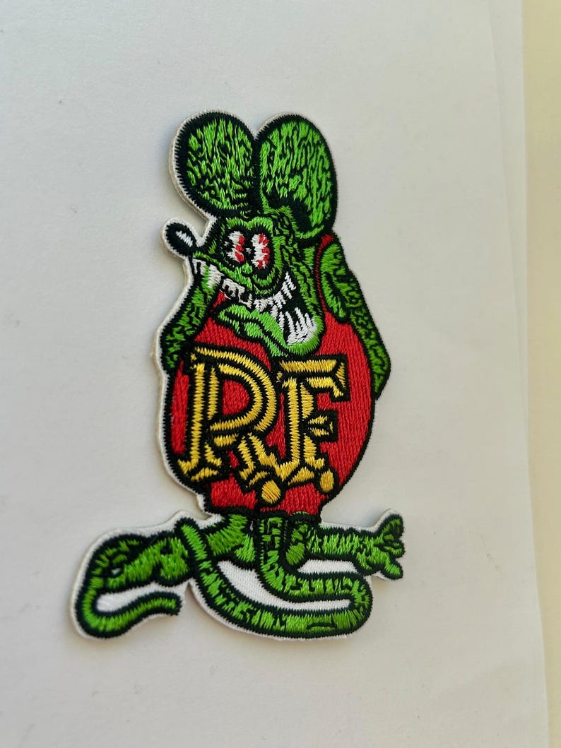 Rat Fink Small Embroidered Crest RATFINK Iron on Embroidered Patch Rat ...