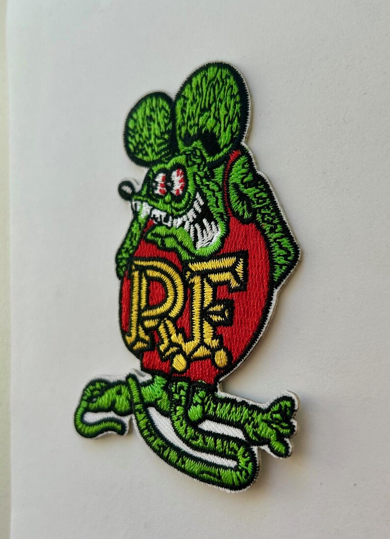 Rat Fink Small Embroidered Crest RATFINK Iron on Embroidered Patch Rat ...