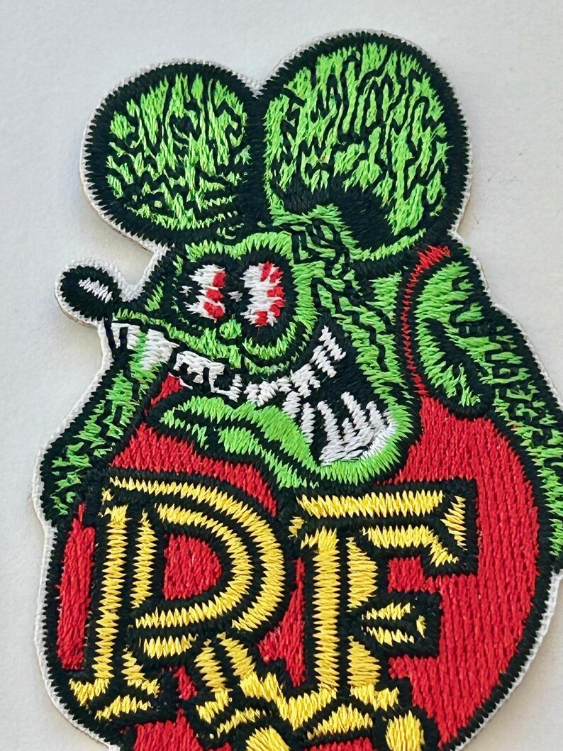 Rat Fink Small Embroidered Crest RATFINK Iron on Embroidered Patch Rat ...