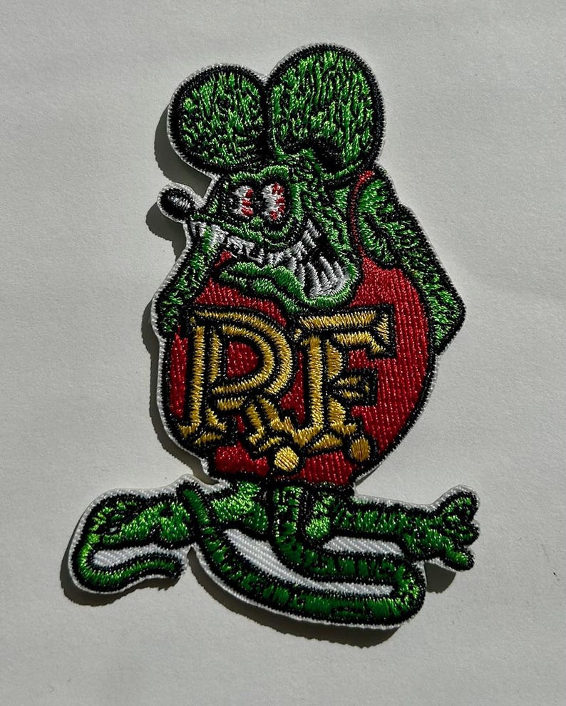 Rat Fink Small Embroidered Crest RATFINK Iron on Embroidered Patch Rat ...