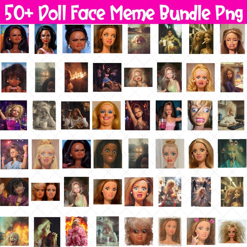 Disgusted Barbie Face Png - Etsy
