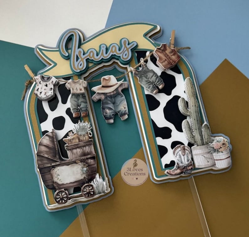Baby Cowboy/cowgirl Cake Topper - Etsy