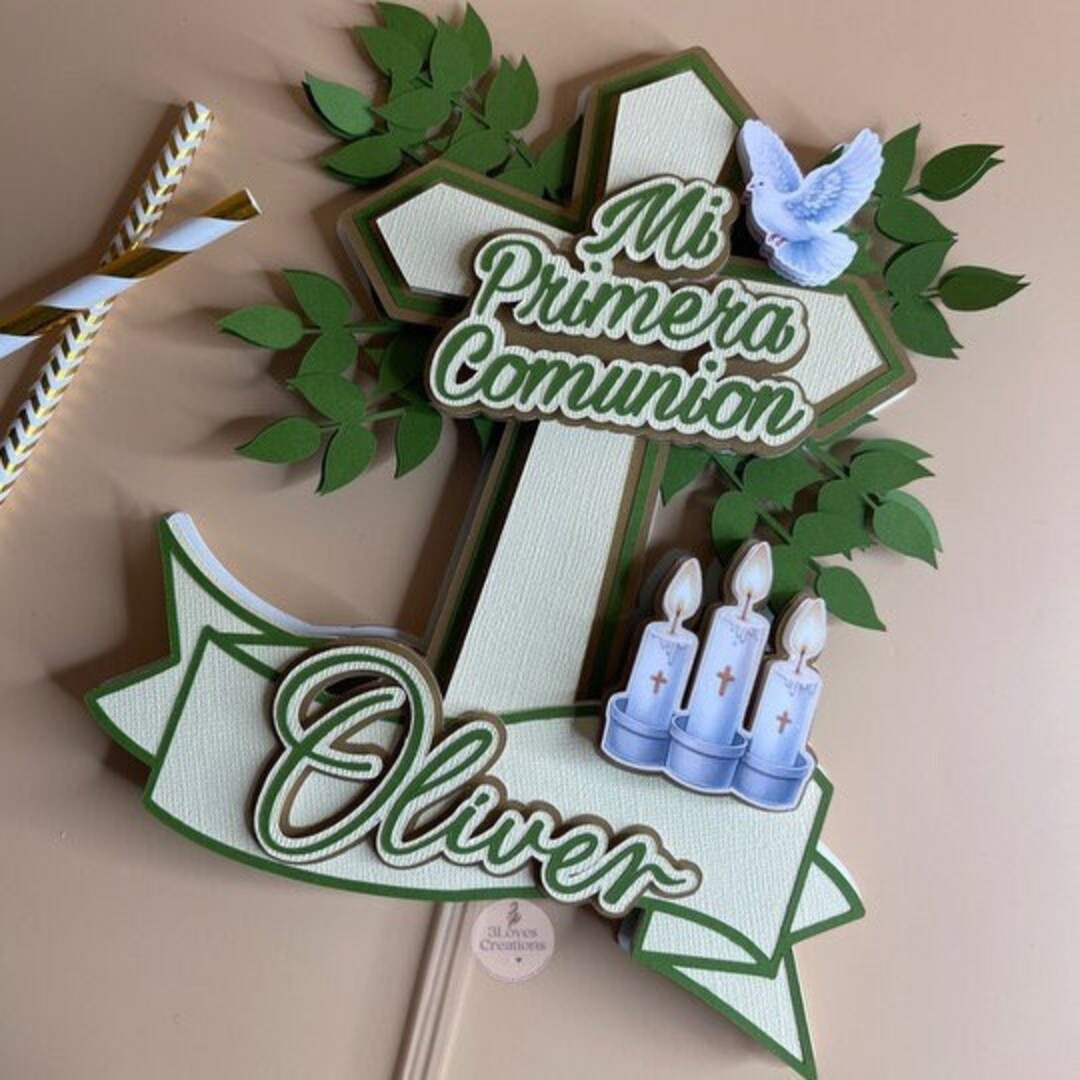 Mi Primera Comunión Cake Topper - Etsy