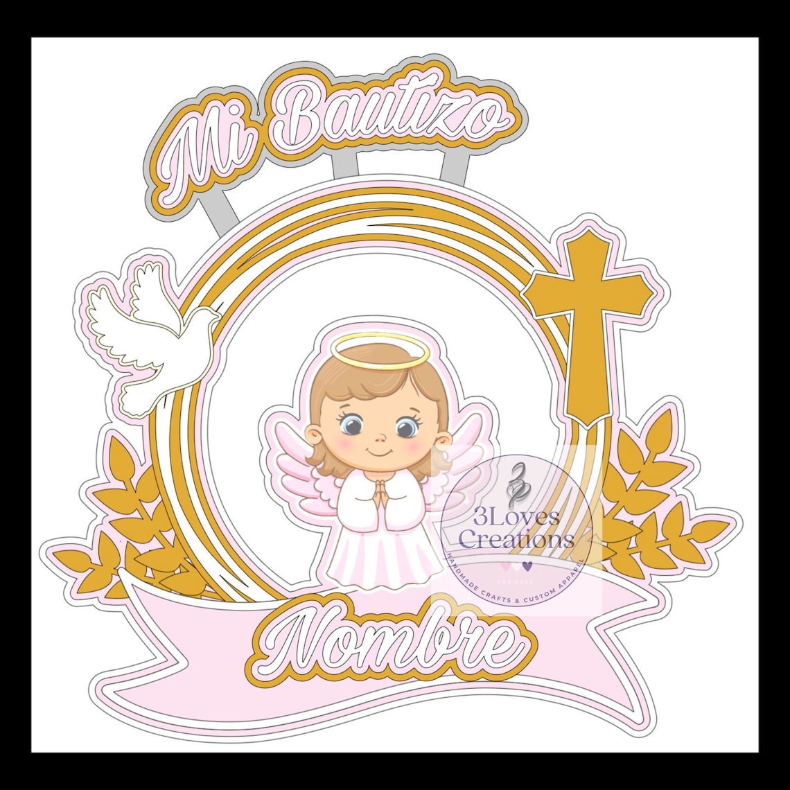 Mi Bautizo Cake Topper