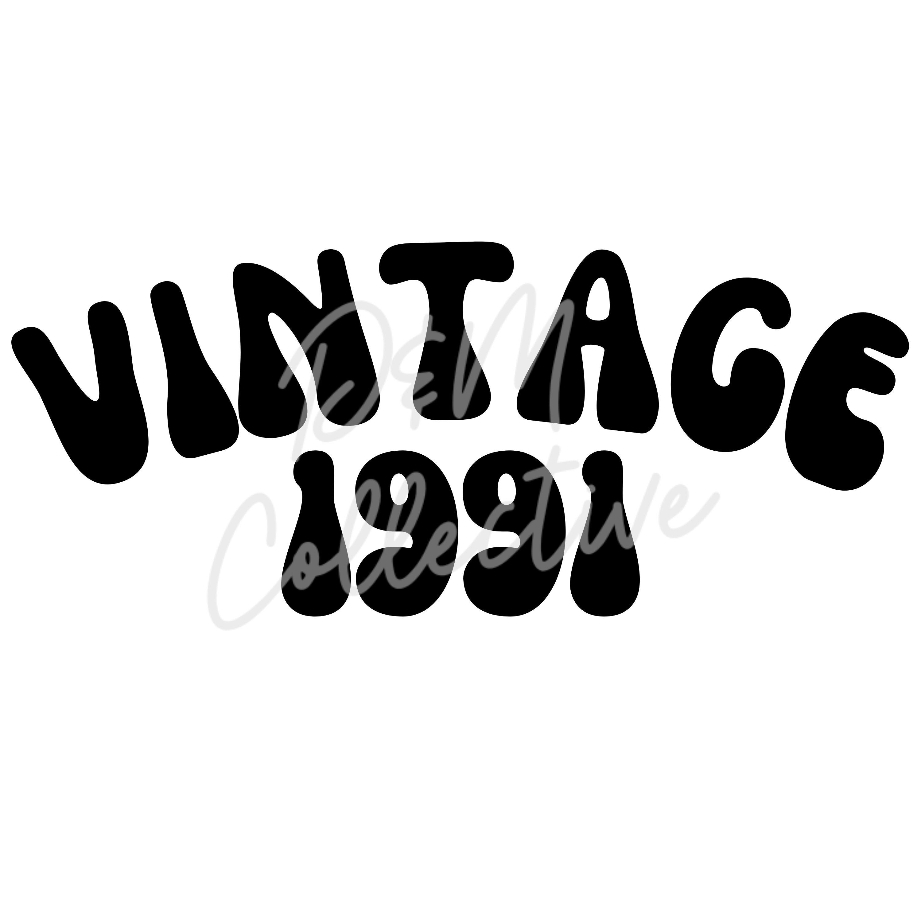 Vintage 1991 | Transparent PNG | Graphic Download | Digital Download ...