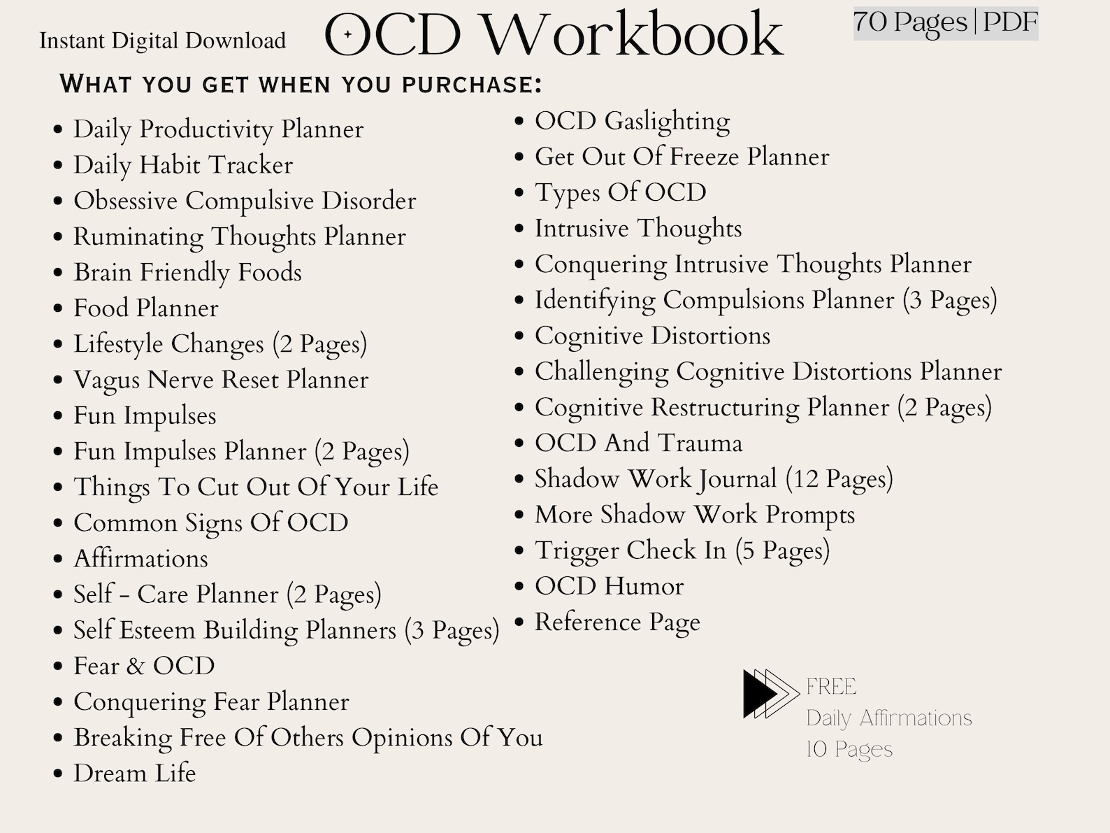 OCD Workbook: Recovery Journal, Intrusive Thoughts, Compulsion Tracker ...