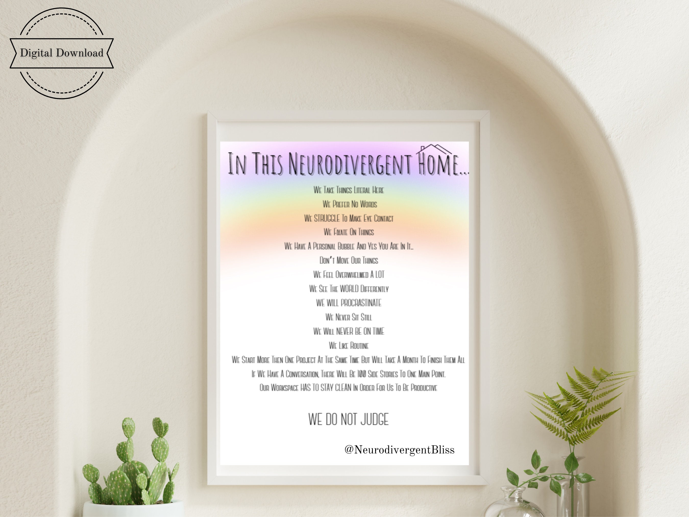 Neurodivergent Poster Instant Download Neurodivergent Artwork ...