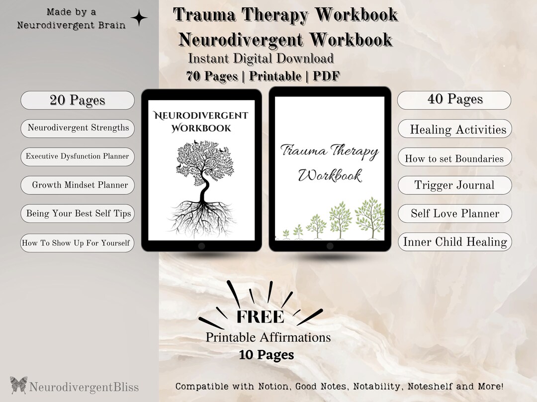 Digital Neurodivergent Printable Planner Trauma Therapy - Etsy