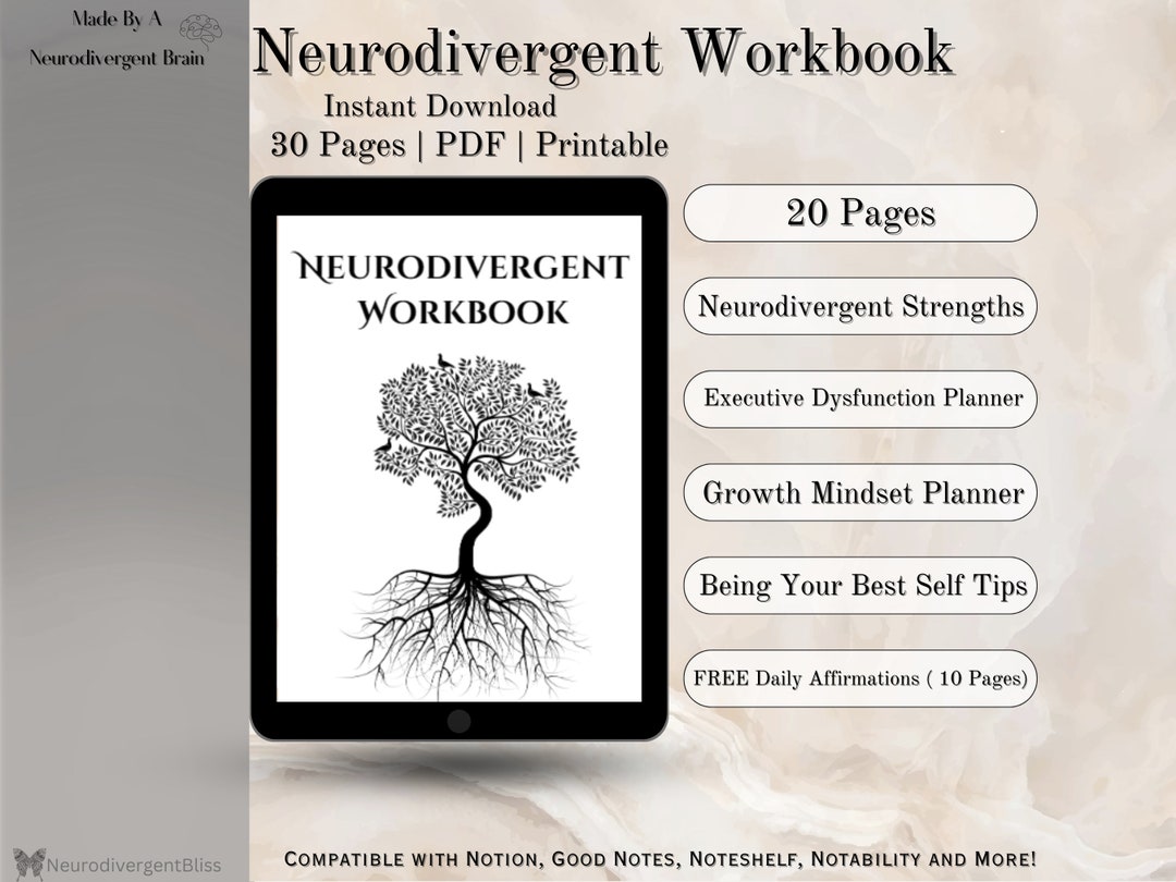 Neurodivergent Digital Workbook Neurodivergent Printable - Etsy