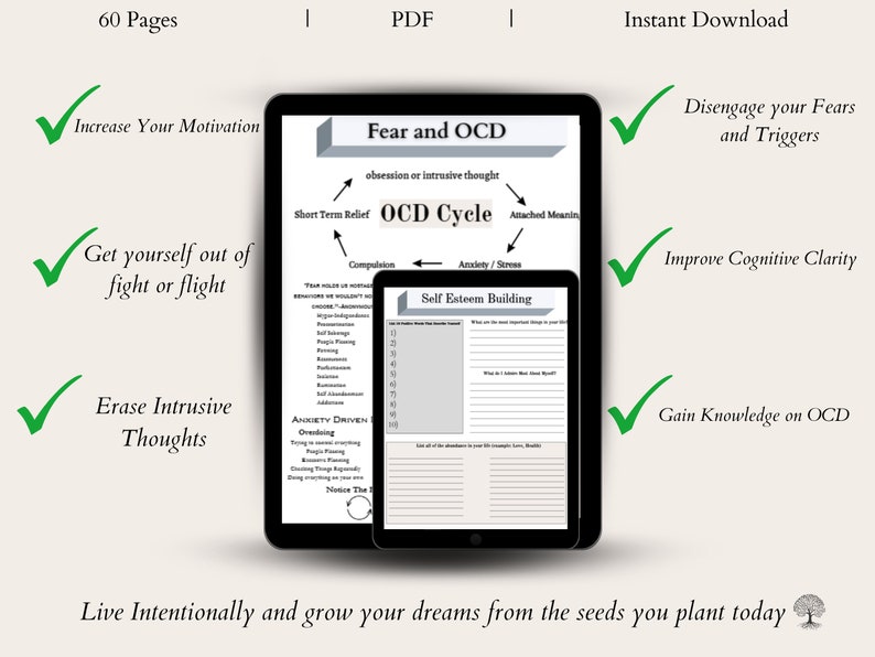 OCD Workbook: Recovery Journal, Intrusive Thoughts, Compulsion Tracker ...