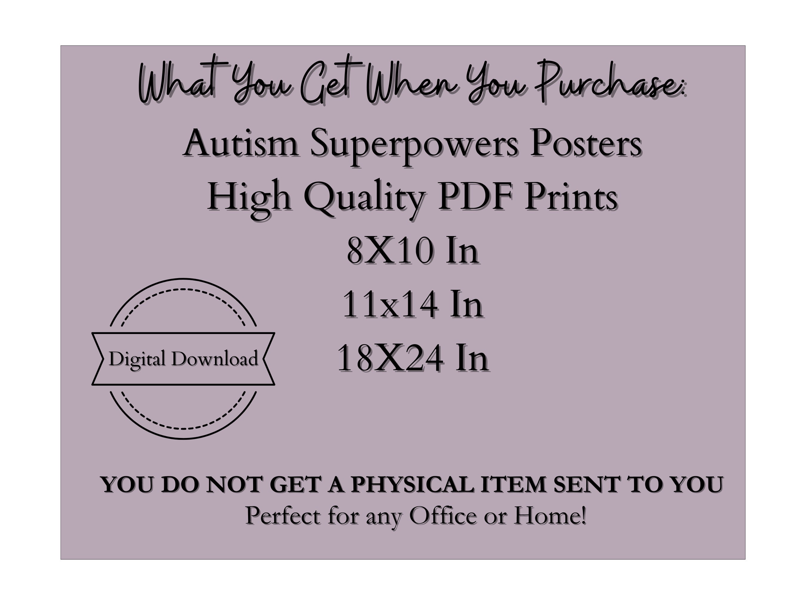 Autism Awareness Decor Instant Download Neurodiversity Poster Office ...
