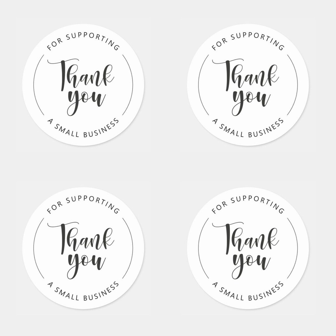 Simple Thank You Sticker Elegance Simplify Your Thanks With - Etsy