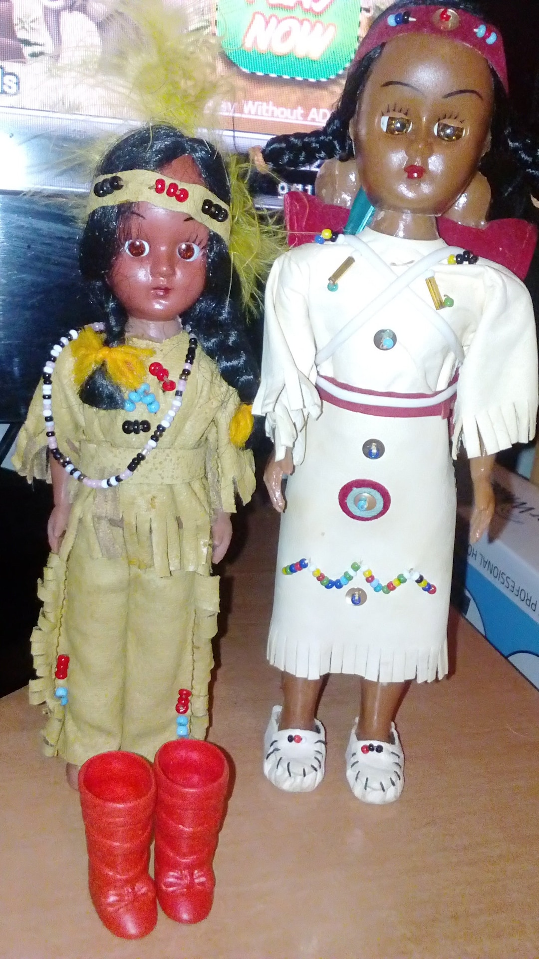 Vintage Native American Doll Celluloid Plastic Retro 70's Kitsch Sleepy ...