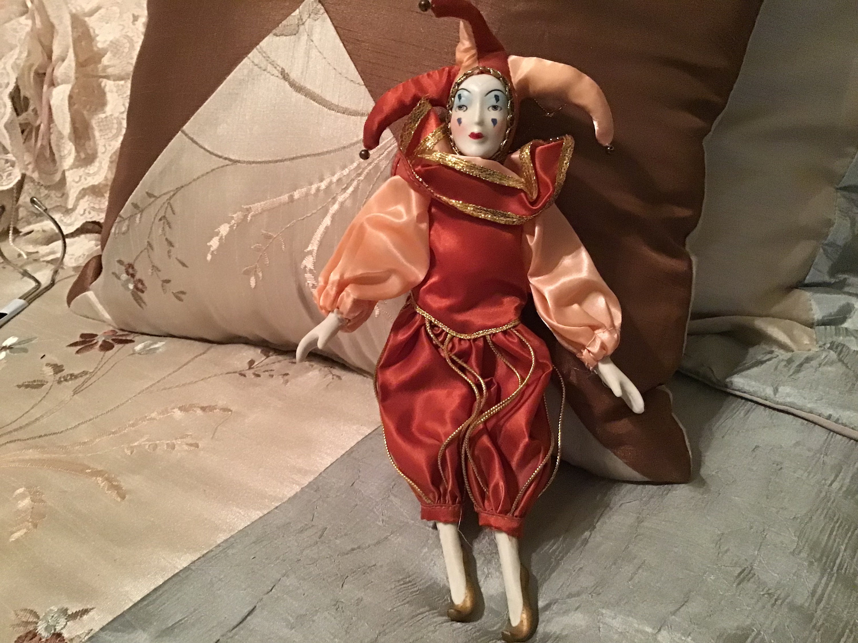 Doll Vintage Jester Porcelain Clown - Etsy